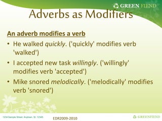Adverbs | PPTX