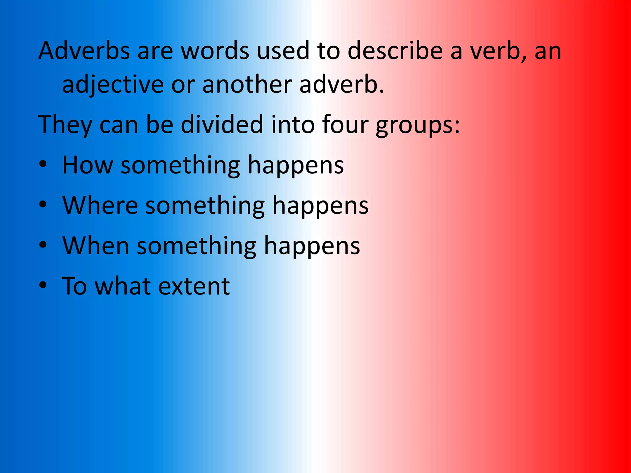Adverbs | PPTX