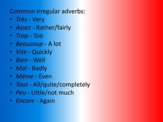 Adverbs | PPTX