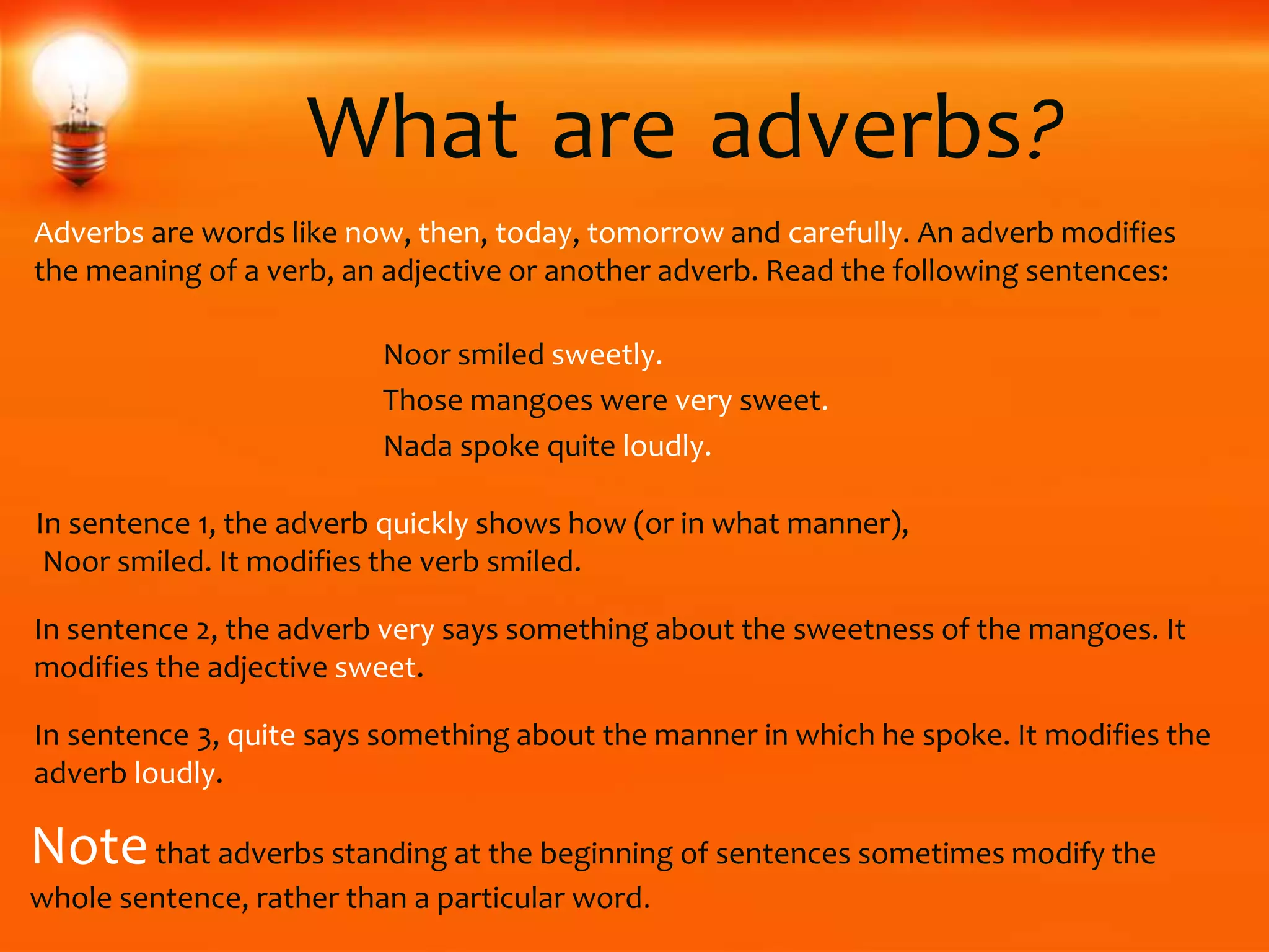 Adverbs | PPTX