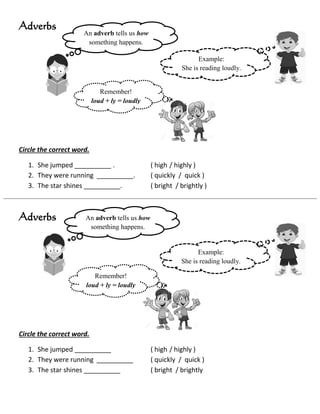 Adverbs worksheet | PDF