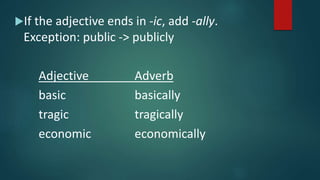Adverbs | PPTX