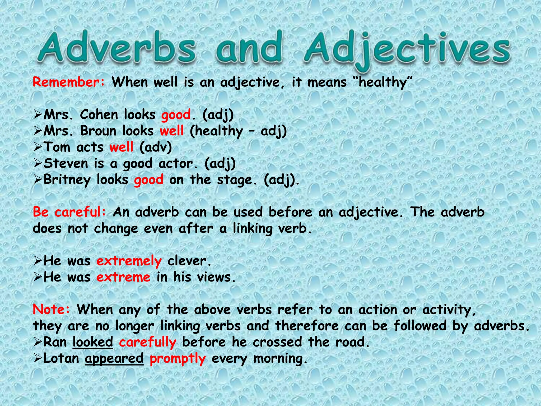 Powerpoint about Adverbs and Types of Adverbs | PPT