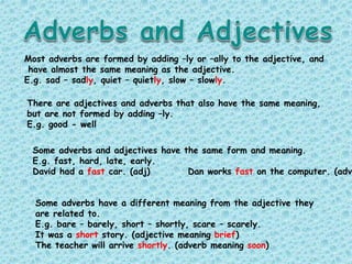 Powerpoint about Adverbs and Types of Adverbs | PPT