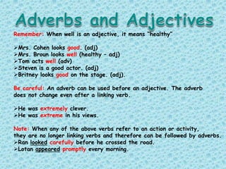 Powerpoint about Adverbs and Types of Adverbs | PPT