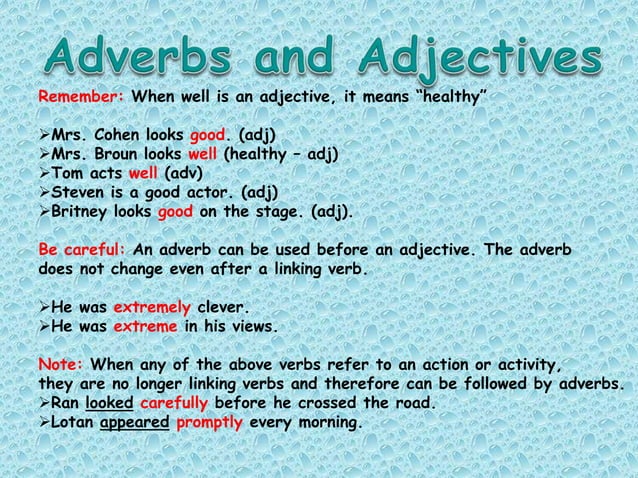 Powerpoint about Adverbs and Types of Adverbs | PPT