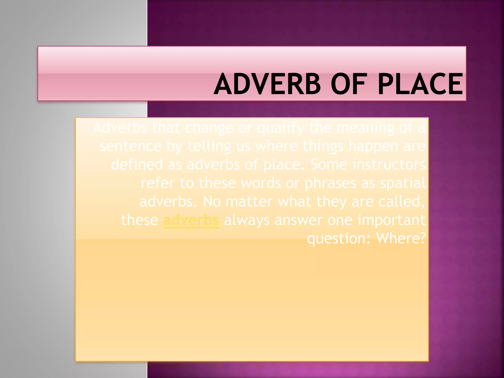Adverbs | PPTX