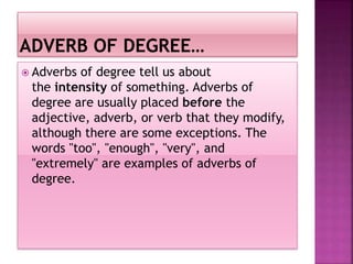 Adverbs | PPTX