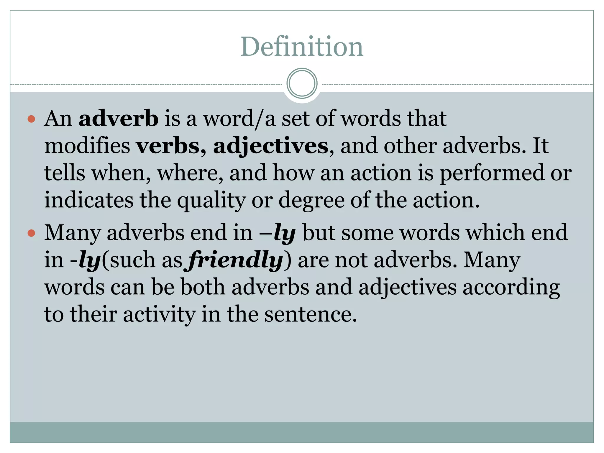 Adverbs | PPTX