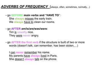 adverbs of manner place and time, position | PPT