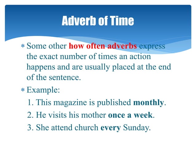 ADVERBS of manner, place, time, and frequency | PPTX
