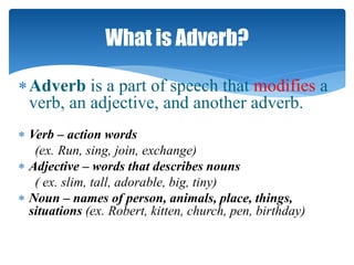 ADVERBS of manner, place, time, and frequency | PPTX