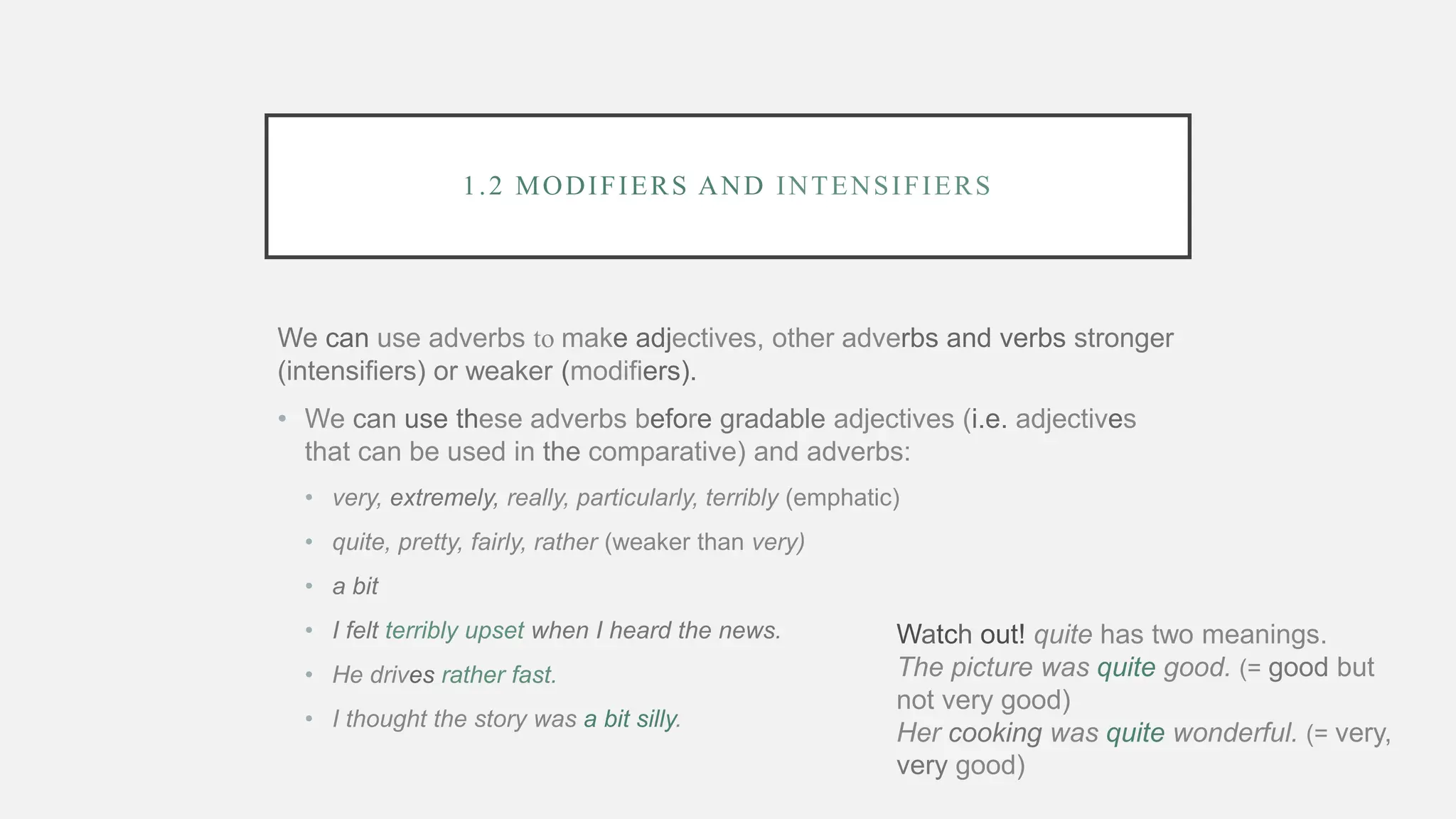 Formation of adverbs from adjectives and intensifiers | PPTX