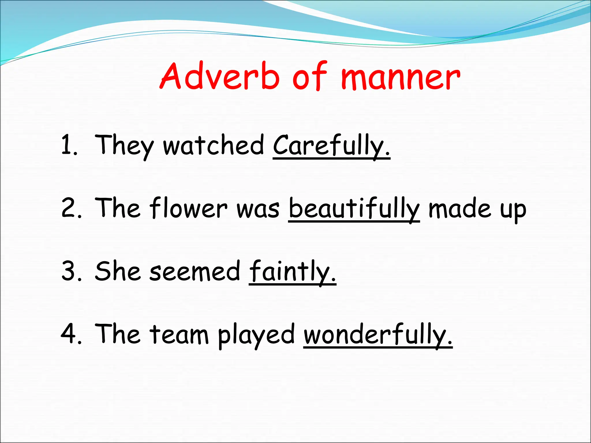 English Grammar Parts Of Speech Adverbs Ppt