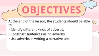 Adverb of Narration and Activities for Grade 8 English | PPTX