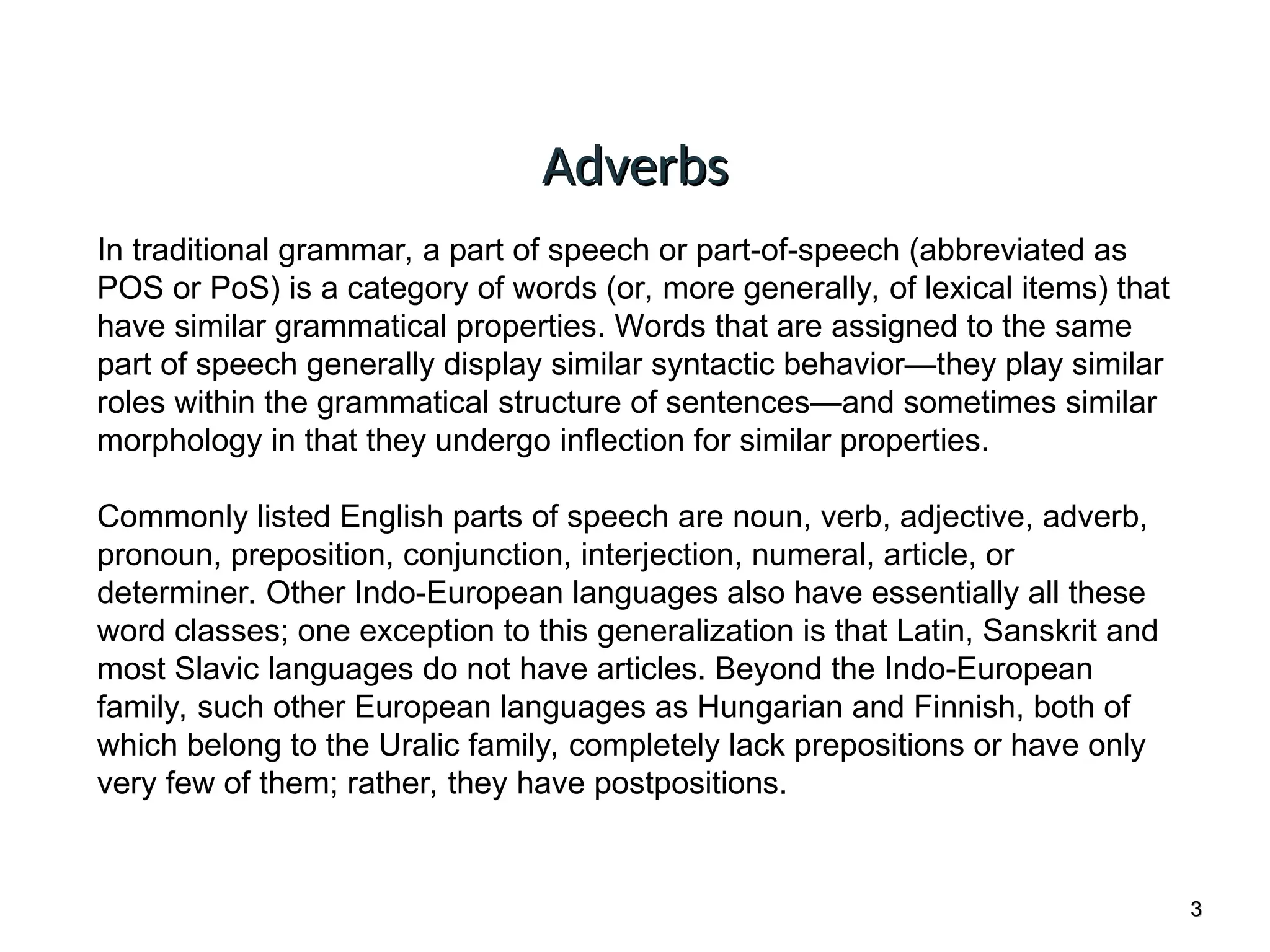 Adverbs OF MANNERS AND FREQUENCY BASICS | PPT
