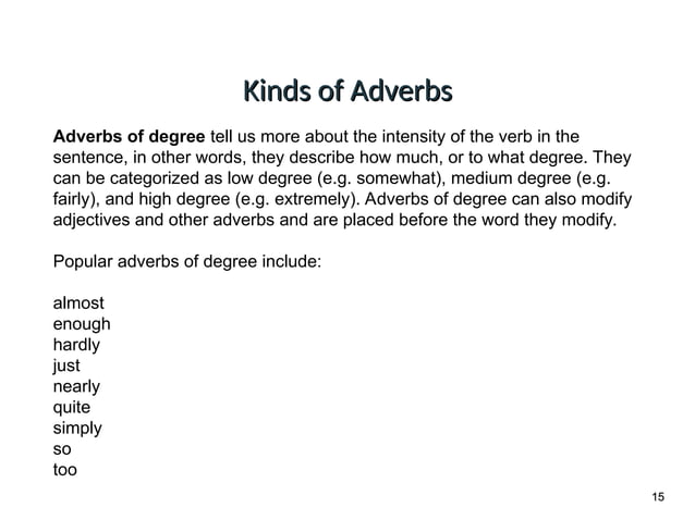 Adverbs OF MANNERS AND FREQUENCY BASICS | PPT