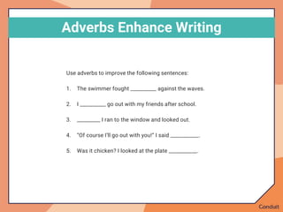Adverbs lessons very easy to follow and learn | PPT