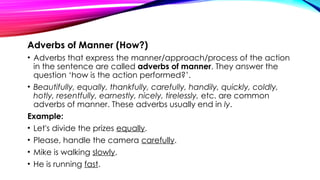 Learning English Grammar about Adverbs in Seconds | PPTX