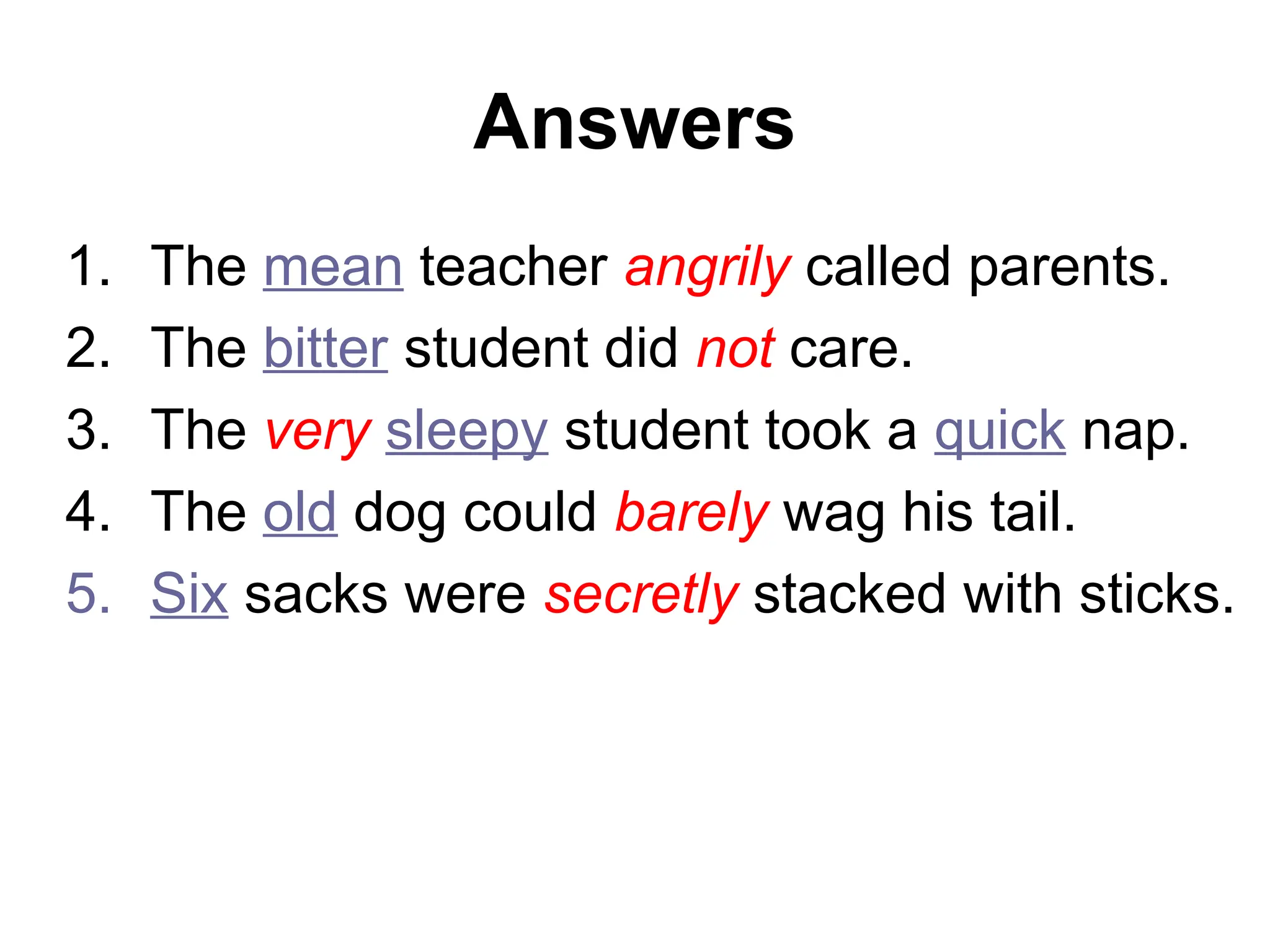 adverbs and adjectives power point presentation | PPT