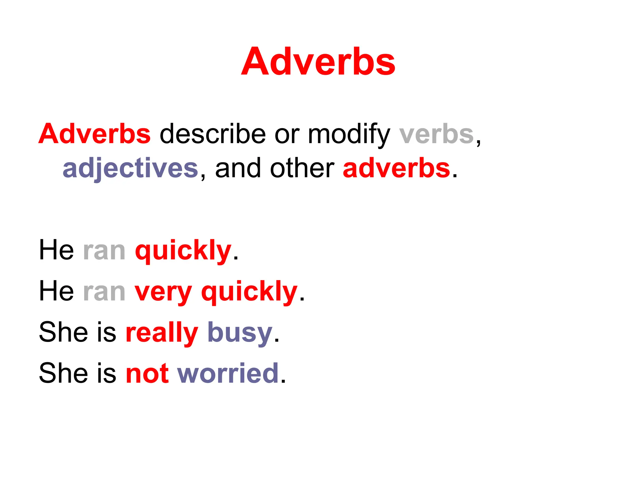 adverbs and adjectives power point presentation | PPT