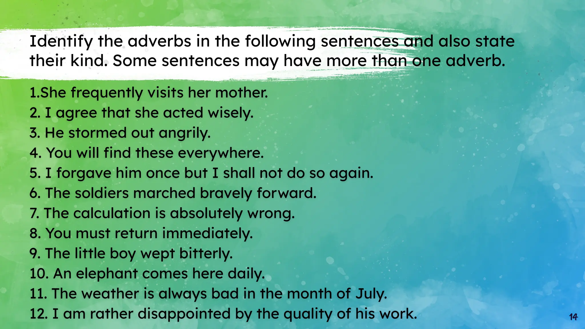 ADVERBS-CLASS 7 types and whatnot perf p | PDF