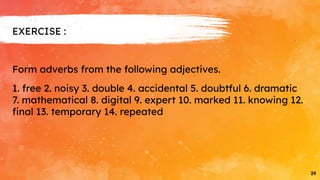 ADVERBS-CLASS 7 types and whatnot perf p | PDF