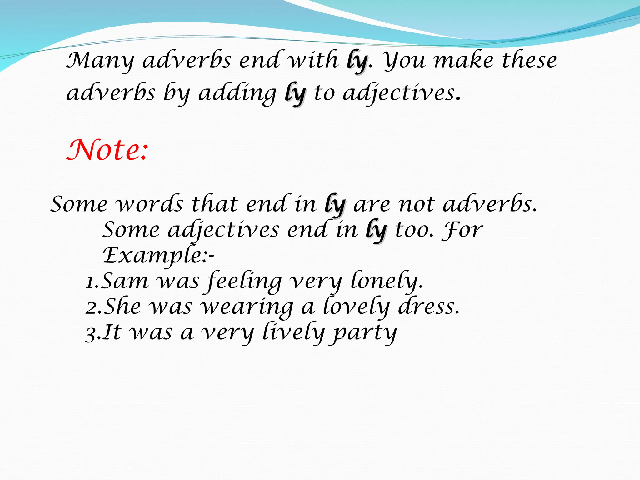 Adverbs Power Point Presentation for Elementary | PPT