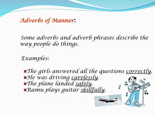 Adverbs Power Point Presentation for Elementary | PPT