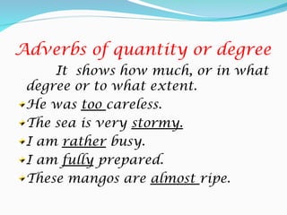 Adverbs Power Point Presentation for Elementary | PPT