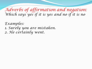 Adverbs Power Point Presentation for Elementary | PPT