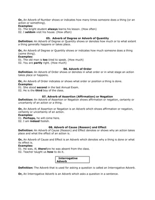 Adverbs- Basic understanding of the adverbs | PDF