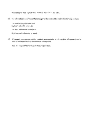 Adverbs- Basic understanding of the adverbs | PDF