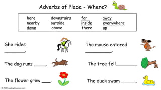 #Adverbs Describe #Verbs: They answer three questions about verbs they ...
