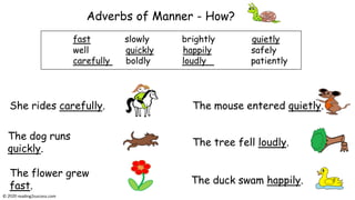 #Adverbs Describe #Verbs: They answer three questions about verbs they ...