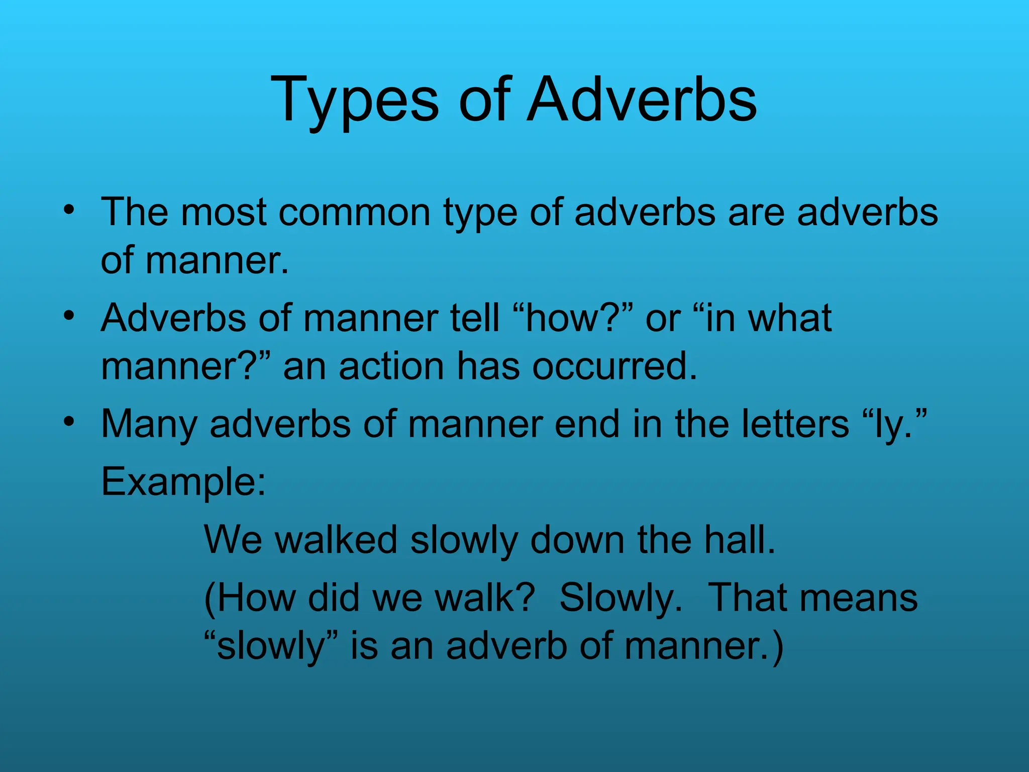 Adverbs PowerPoint Presentation English Lesson | PPT