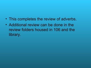 Adverbs PowerPoint Presentation English Lesson | PPT