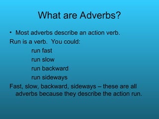 Adverbs PowerPoint Presentation English Lesson | PPT