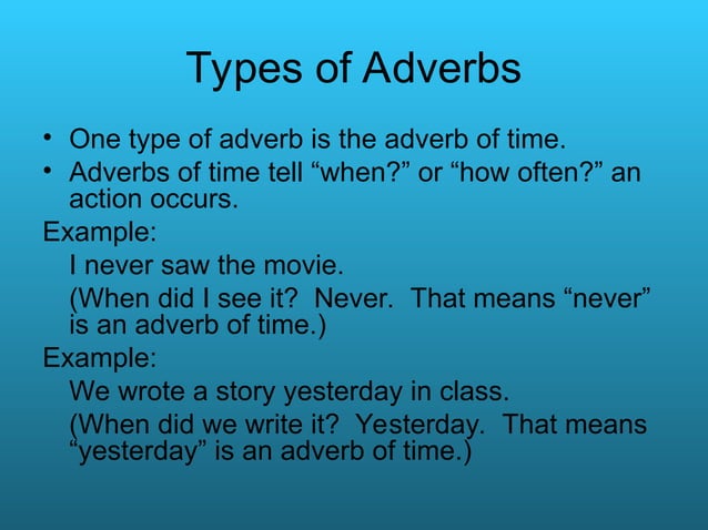 Adverbs PowerPoint Presentation English Lesson | PPT