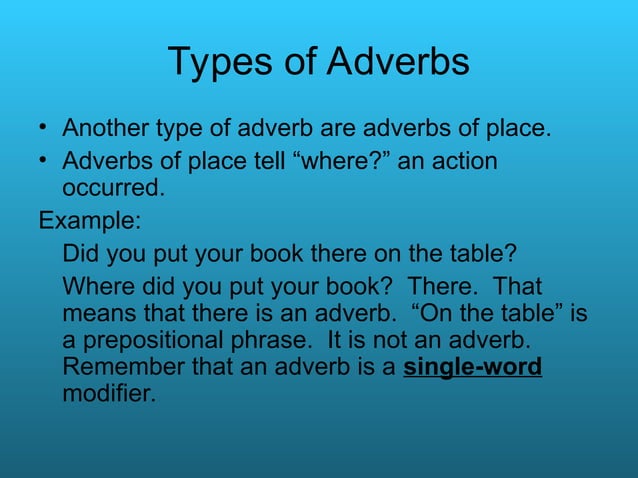 Adverbs PowerPoint Presentation English Lesson | PPT