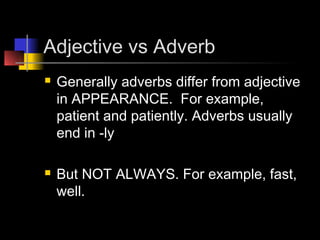 Adverbs&adjectives ready lecture | PPT