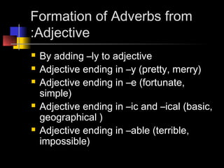 Adverbs&adjectives ready lecture | PPT