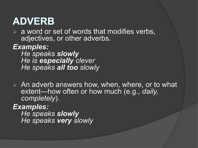 Adverbs and adjectives | PPTX