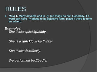 Adverbs and adjectives | PPTX