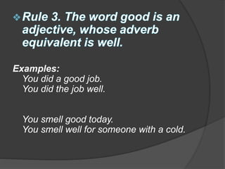 Adverbs and adjectives | PPTX