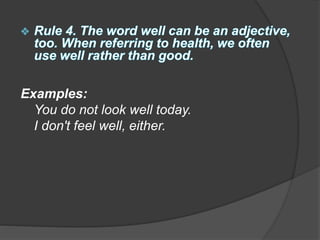 Adverbs and adjectives | PPTX