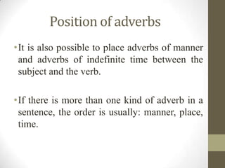 Adverbs and adverbial phrases (AdeS) | PPTX