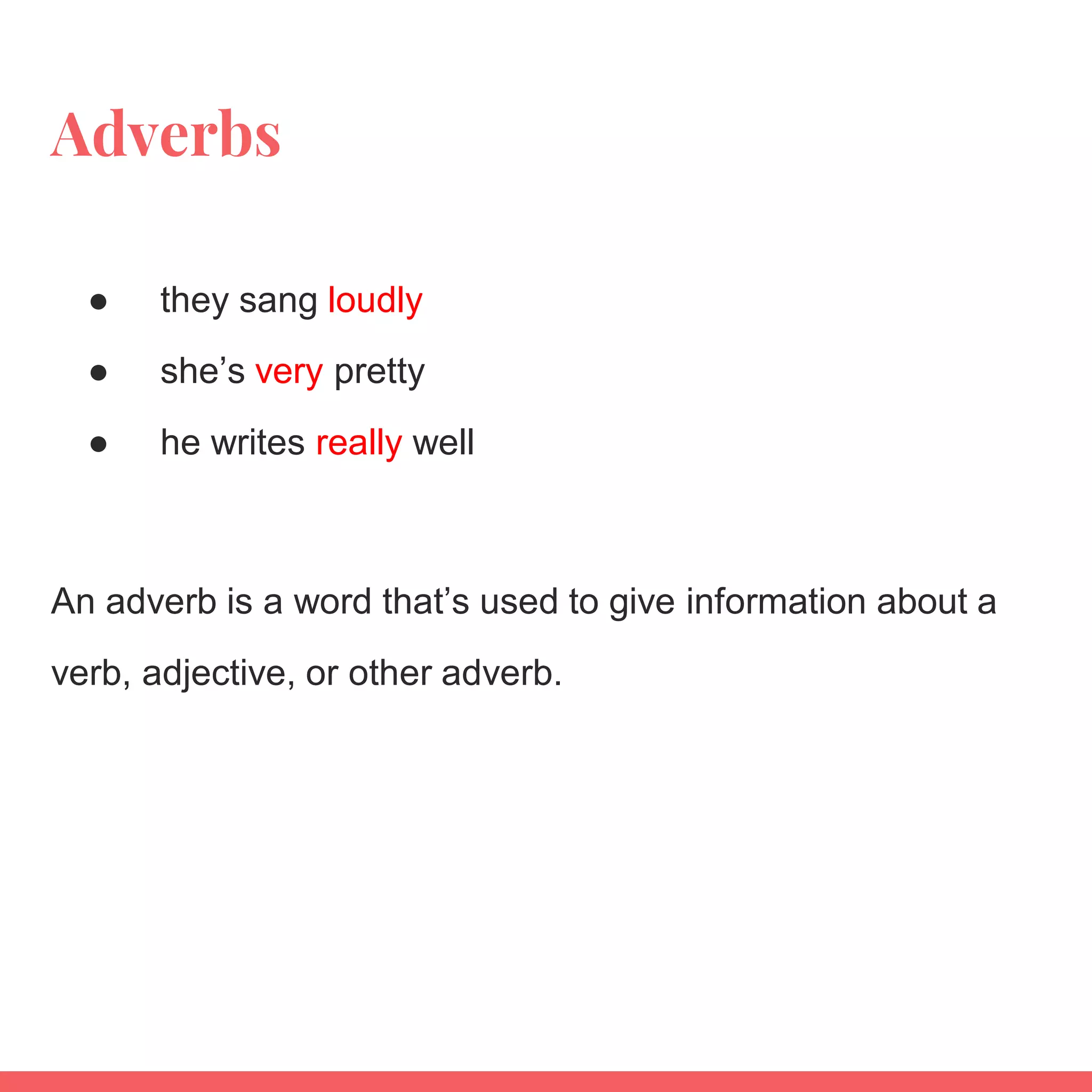 Adverbs and adverbials | PPTX