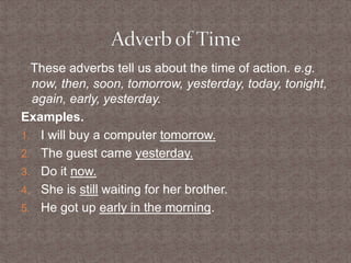 Adverbs and it's types | PPTX