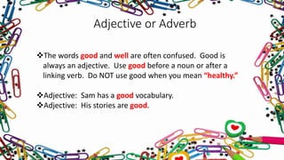 Adverbs and Prepositions Unit 7 | PPTX